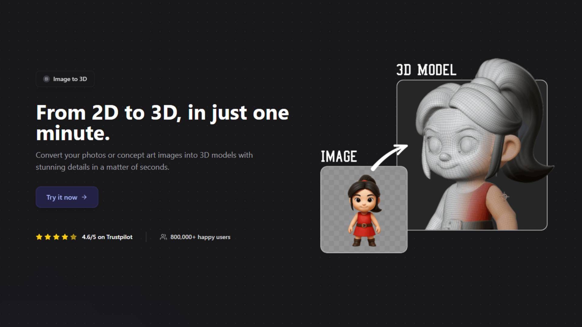 Convert Images to 3D Models - Image to 3D - 3DAIStudio