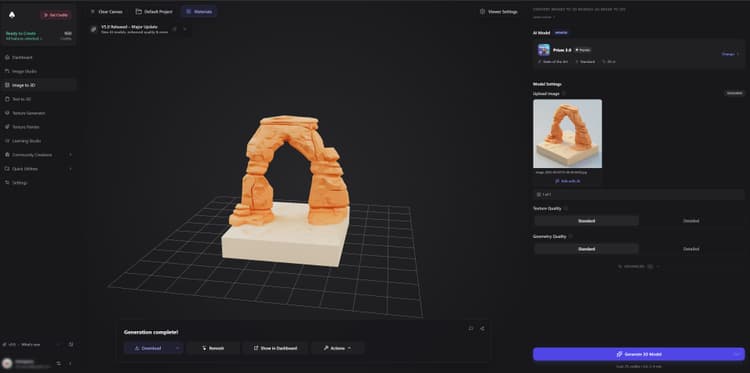 3D AI Studio v5.0 – Complete 3D Generation Engine Overhaul | Image to ...