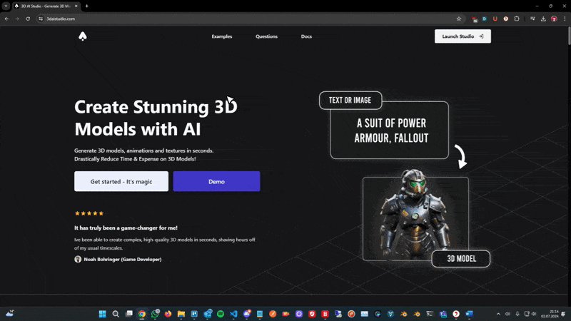 AI 3D Model Generator: Convert 2D to 3D Images | 3D AI Studio